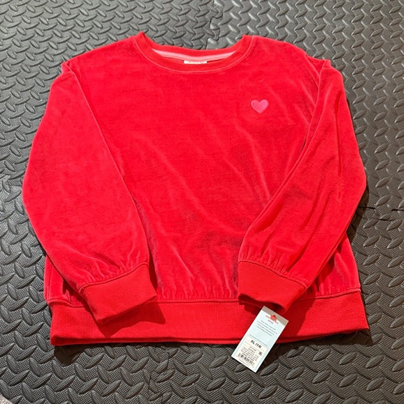 Cat & Jack | Shirts & Tops | Nwt Cat And Jack Red Heart Kids Velour ...